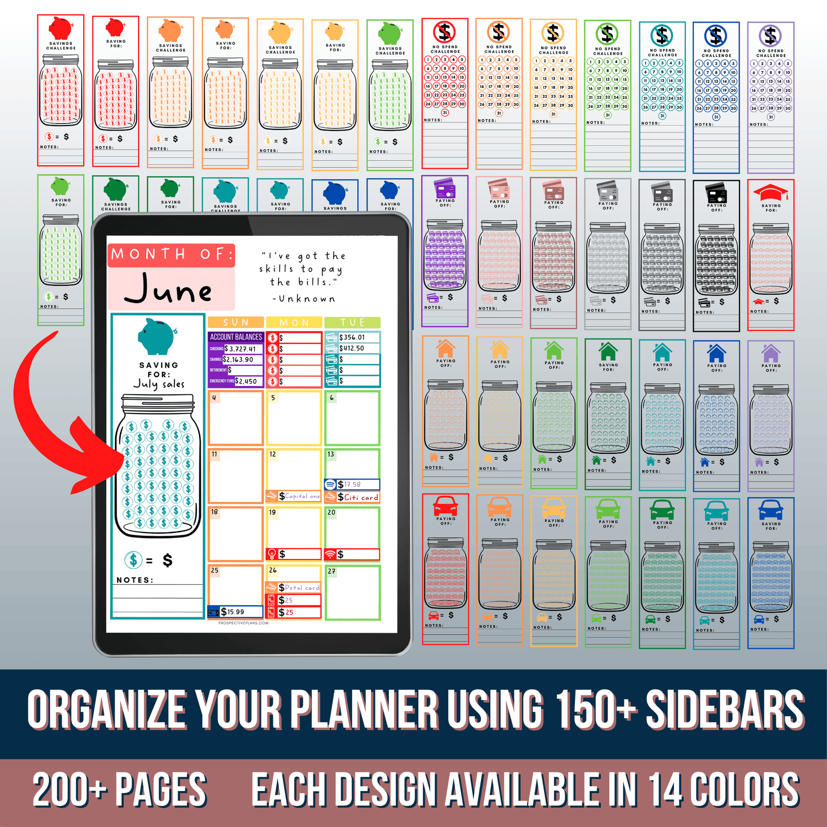 2025 Budget Planner Bundle, 1000+ Digital Stickers – Prospective Plans